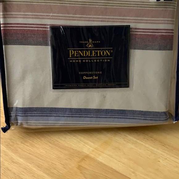Pendleton | Bedding | Pendleton Copperstone Twin Stripe Duvet Set ...